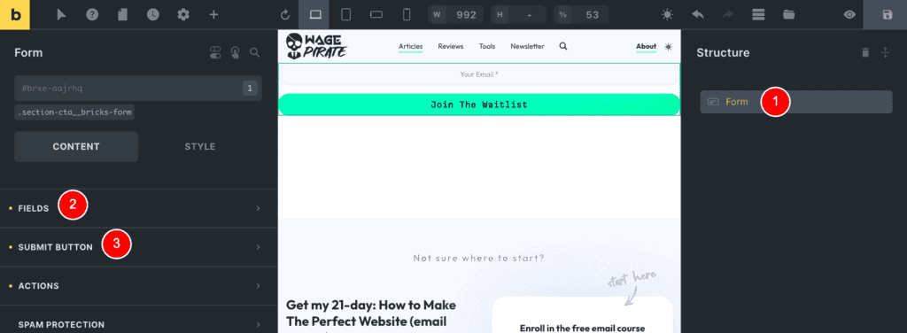 Bricks Builder Form data to FunnelKit Automations – WagePirate